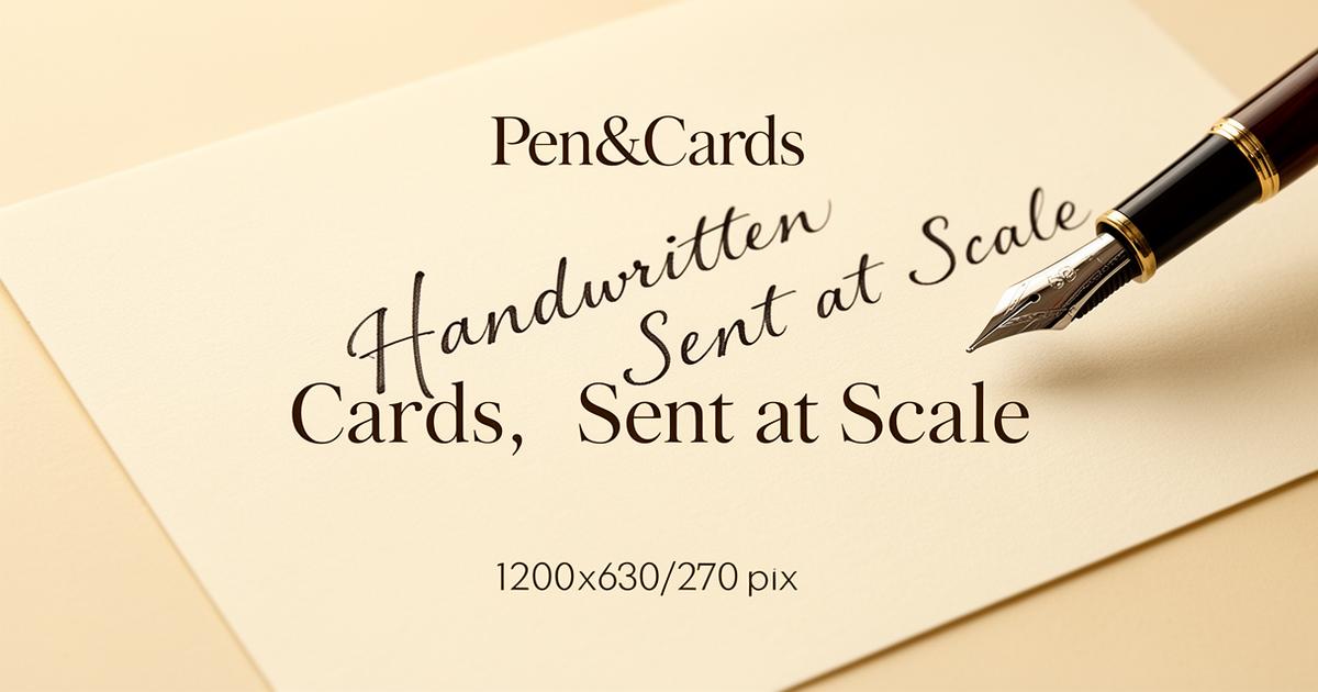 Pen&Cards - Handwritten cards sent at scale
